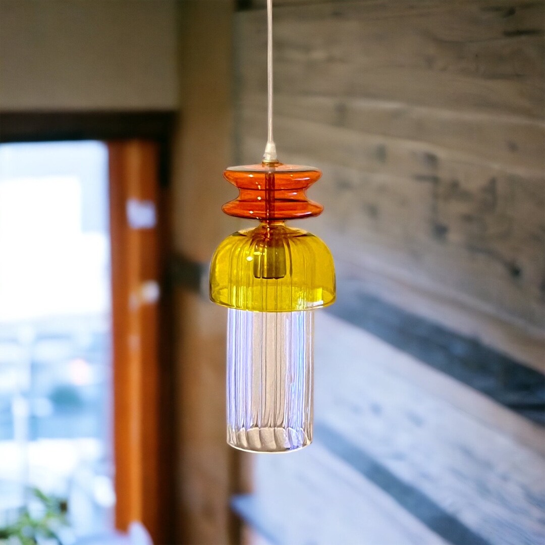 Blown Glass Pendant Light - Kitchen Island Ceiling Light - Pendant ...