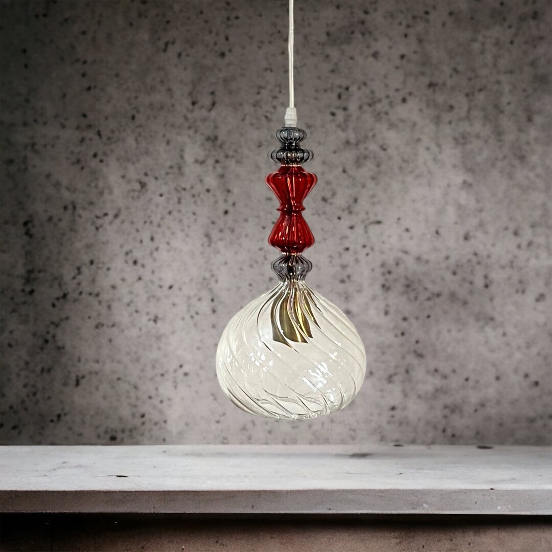 Kitchen Island Ceiling Light - Blown Glass Pendant Light - Pendant ...