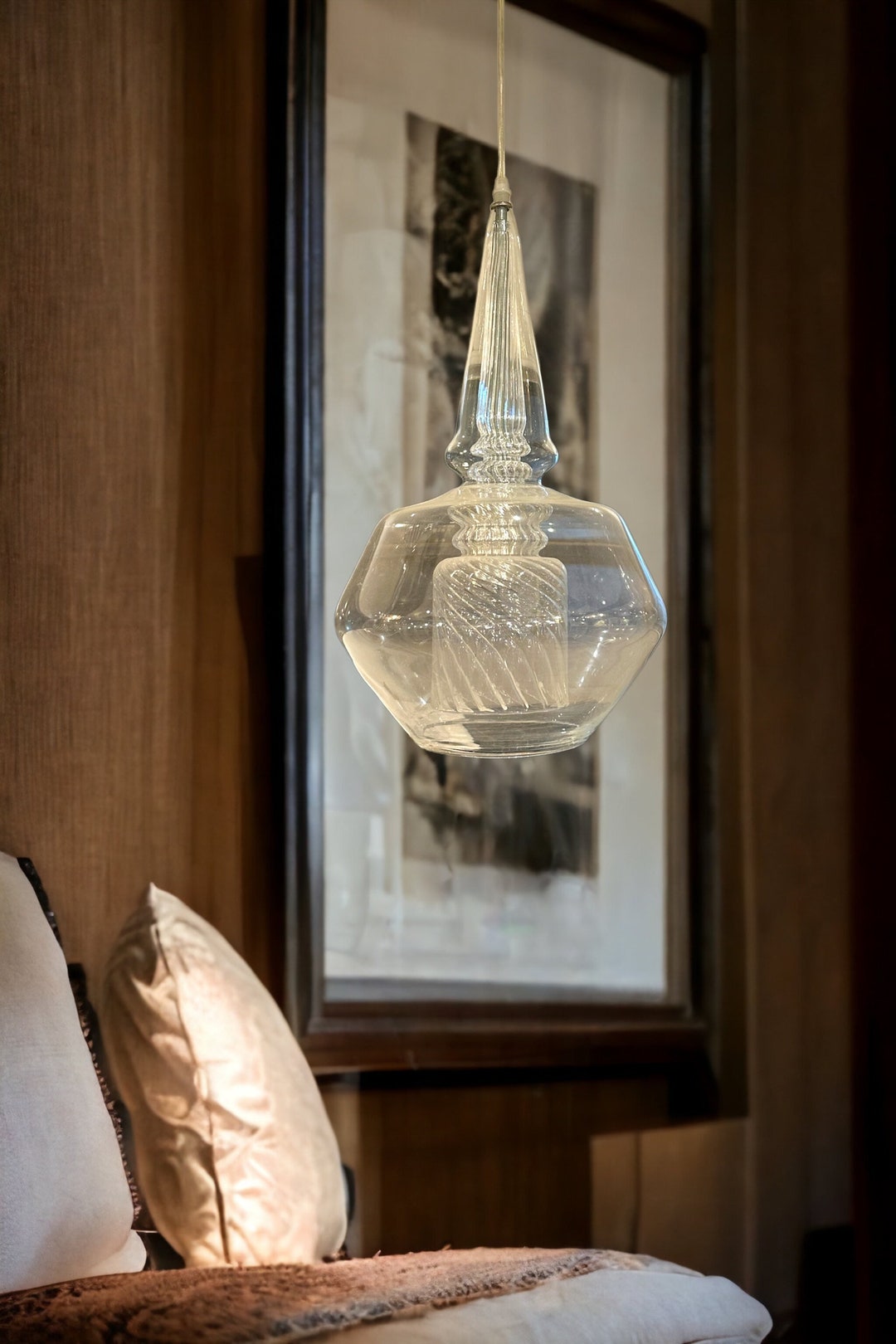 Blown Glass Light Pendant for Kitchen Decor - Glass Blown Pendant ...