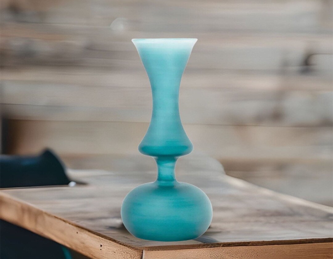 Frosted Glass Art Deco Vase - Hand Blown Glassware - Blown Glass Vases ...