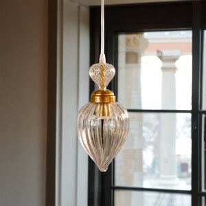 Hand Blown Glass Pendant Light Kitchen Island Ceiling Light Blown Glass ...