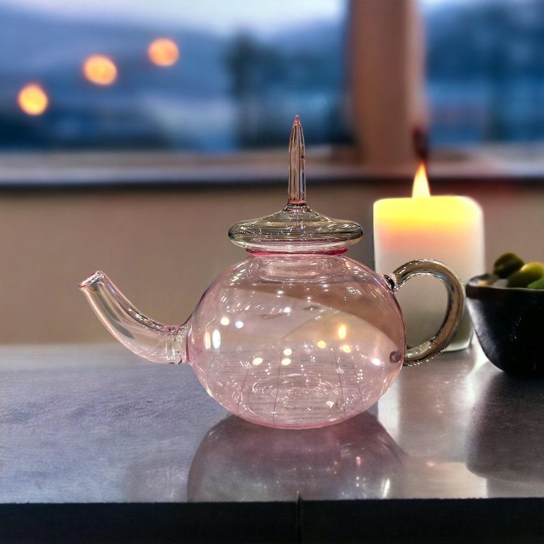 Blown Glass Teapot - Large Teapot Decorative - Blown Glass - Decorative ...