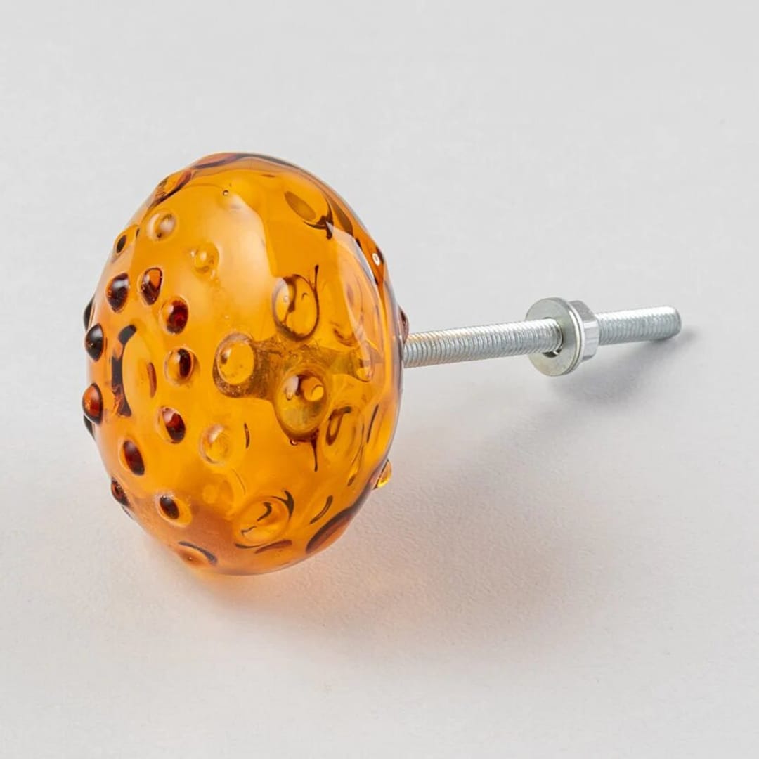 Blown Glass Knob - Glass Cabinet Knob - Cabinet Knob - Handmade Blown Glass Art - Hand Blown ...
