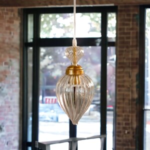 Hand Blown Glass Pendant Light Kitchen Island Ceiling Light Blown Glass ...