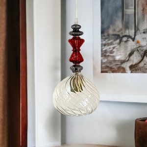 Kitchen Island Ceiling Light - Blown Glass Pendant Light - Pendant ...
