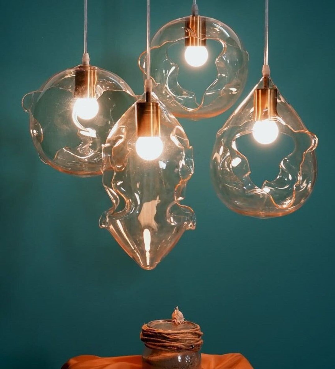 Set of 4 Seashell Modern Pendants Lights Kitchen Island - Etsy