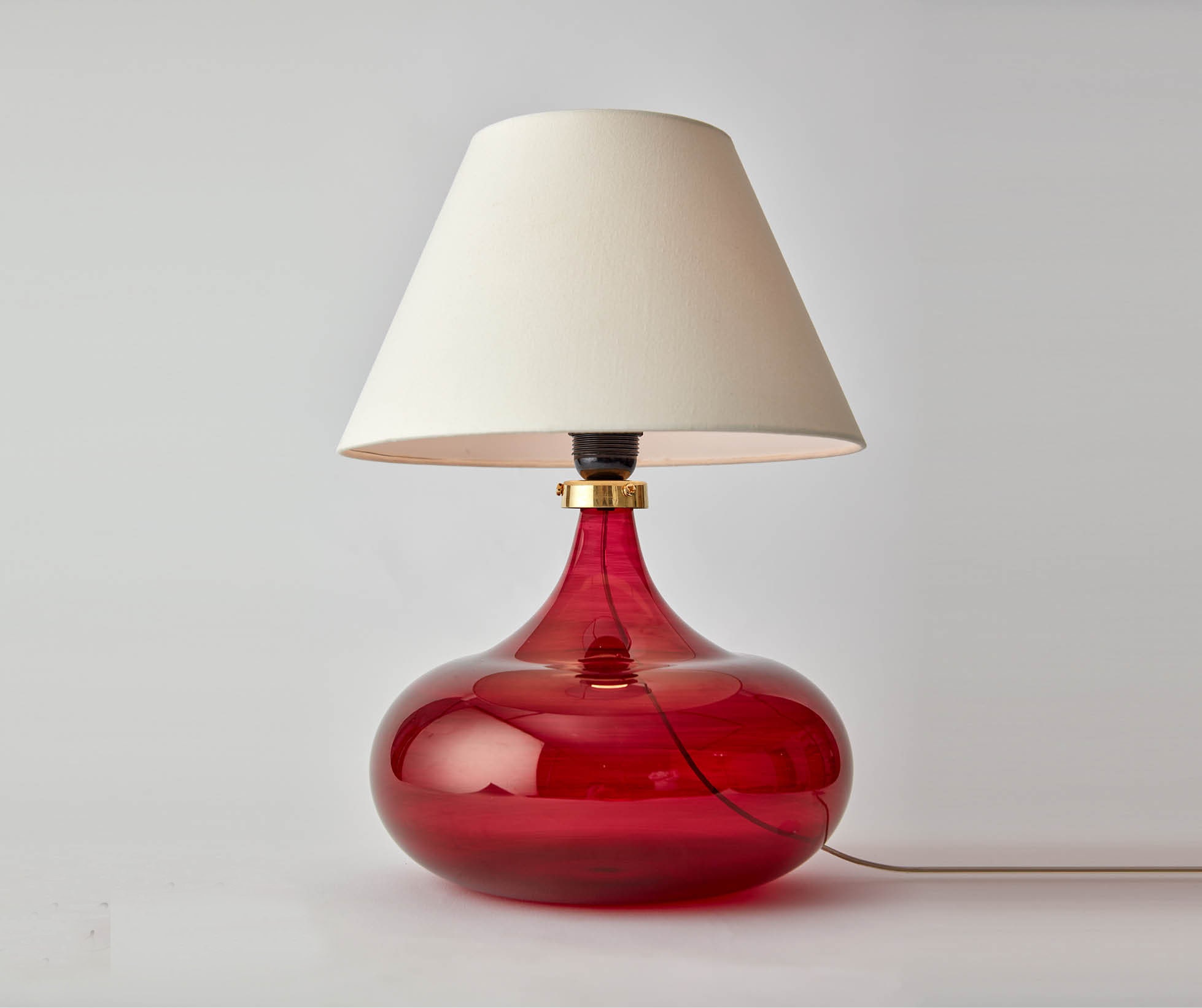 Handmade Concave Circle Red Hued Table Lamp Bedside Lamp - Etsy