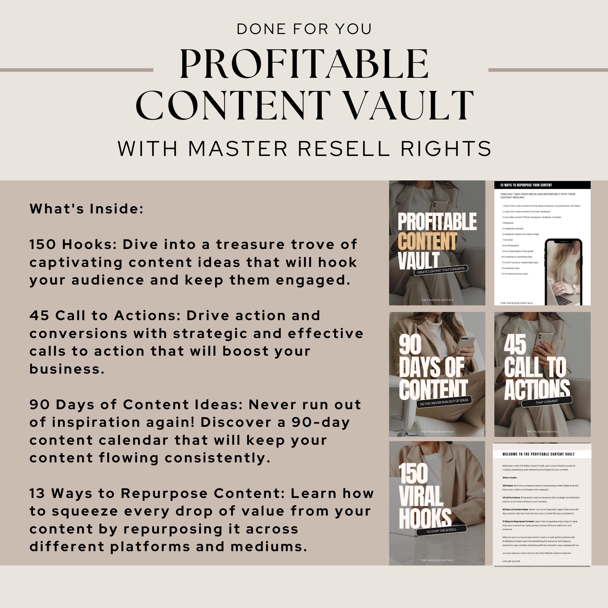 Social Media Content Vault Guide Master Resell Rights and Private Label ...