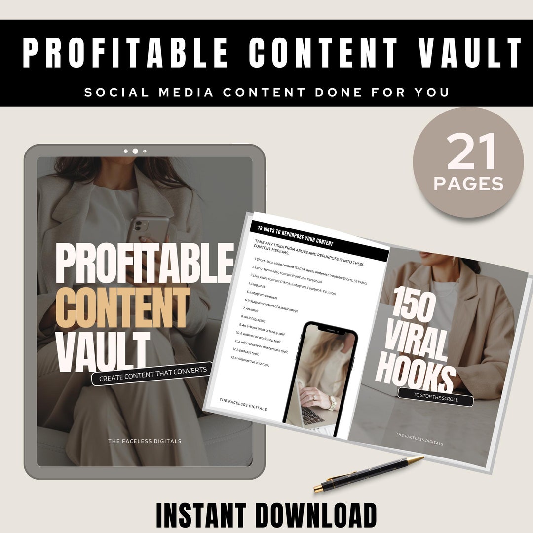 Social Media Content Vault Guide Master Resell Rights and Private Label ...