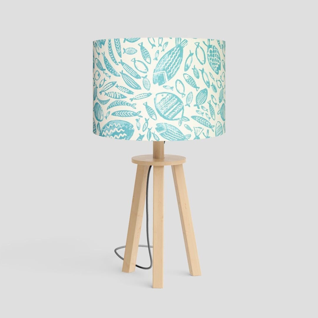 Aqua Fish Handmade Lamp Shade - Etsy