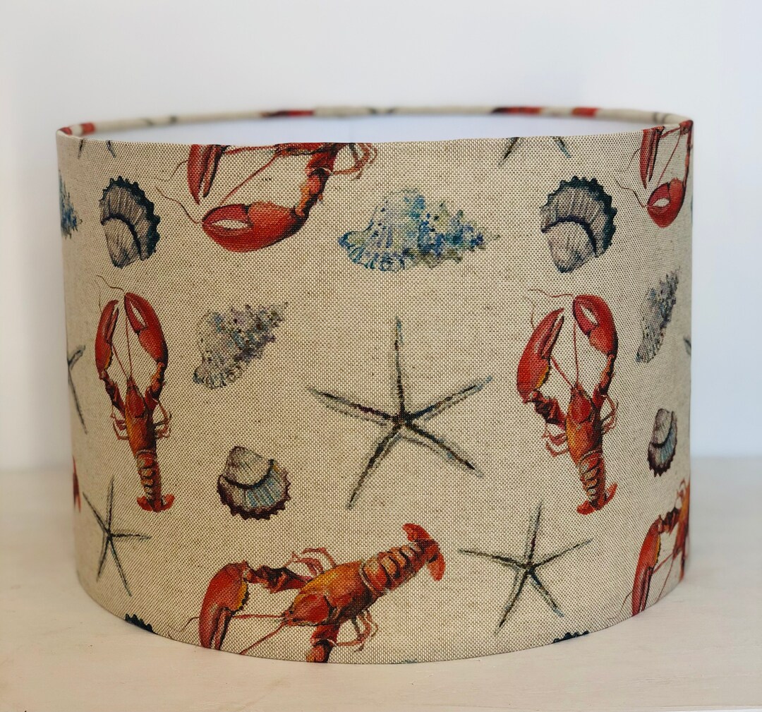 Cornwall Lobster & Shells Handmade Lamp Shade - Etsy