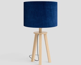 Royal Blue Velvet Drum Lampshade-velvet Lamp Shade Lampshade-custom ...