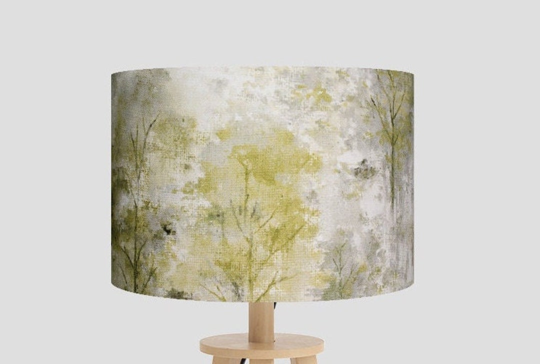 Green Forest Handmade Lamphade | Tree Lampsade | Green Lampshade ...