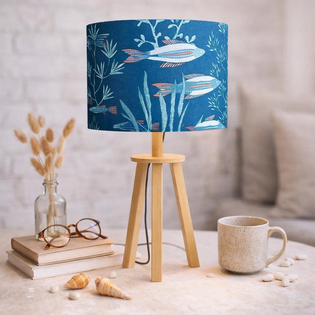 Handmade Tropical Fish Drum Lampshade – Coastal Nautical Decor - Etsy UK