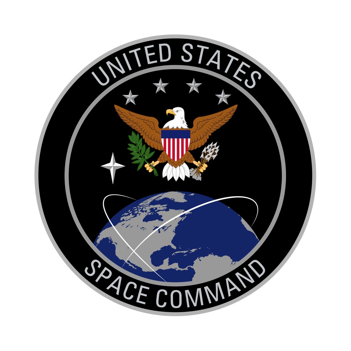 US Space Command Logo Vinyl Sticker 3 Inch Diameter - Etsy