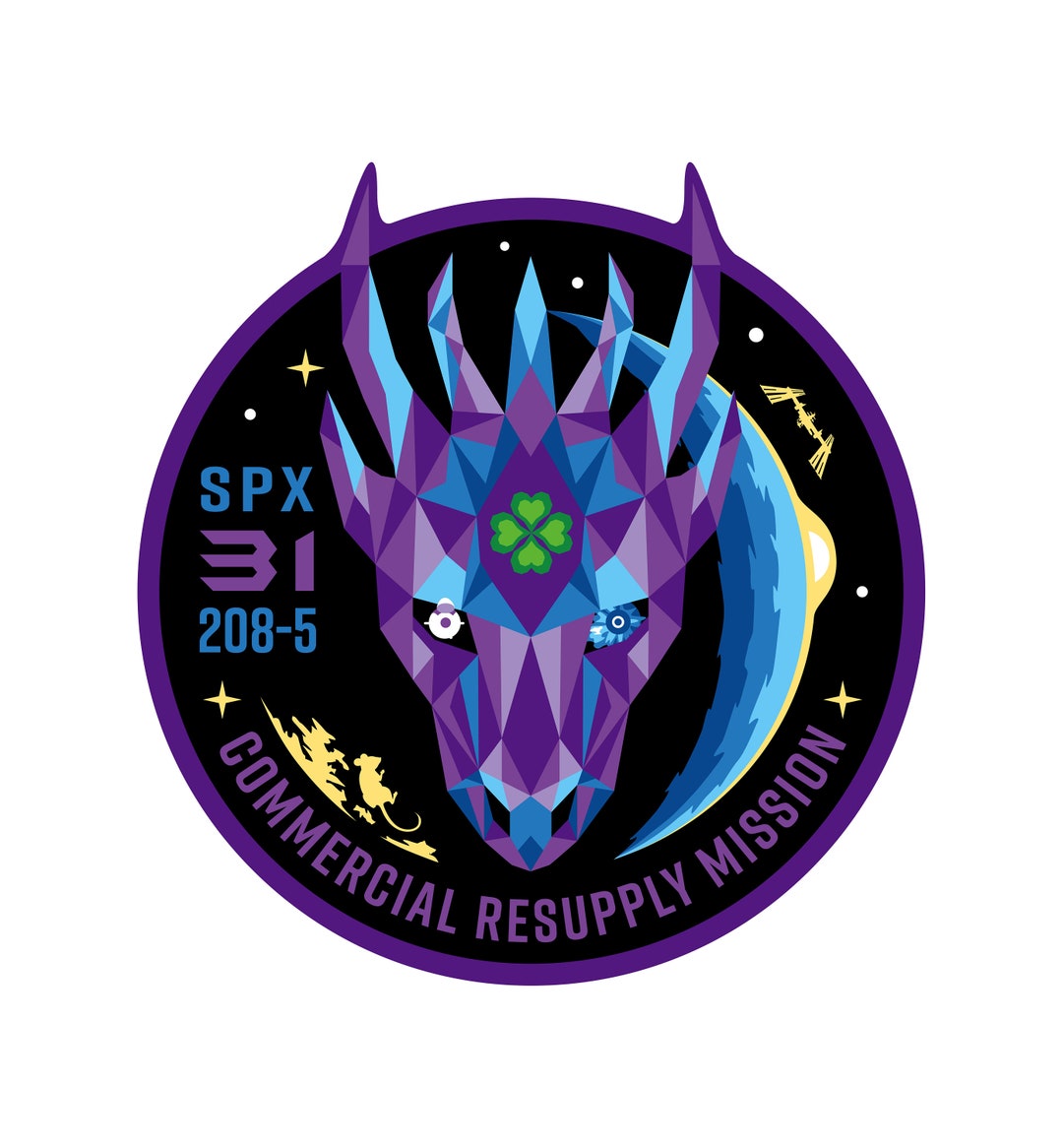 Spacex SPX-31 CRS-31 Commercial Resupply Services Mission Logo Vinyl ...