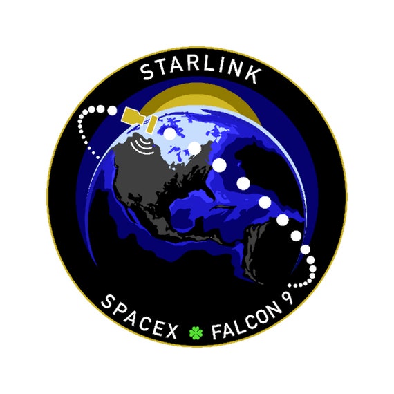 Spacex Starlink Sticker Round 3x3 Inch - Etsy