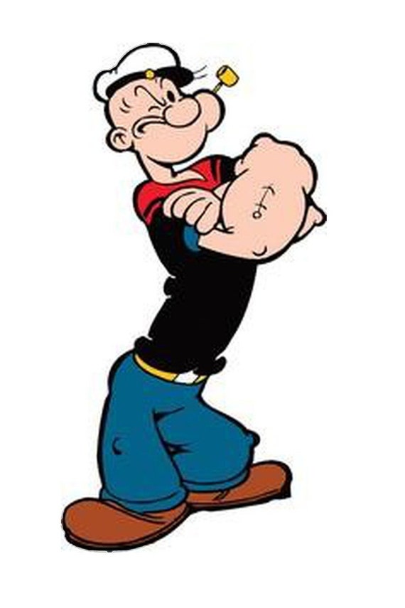 Popeye Vinyl Sticker 3 Tall X 1.5 Wide - Etsy