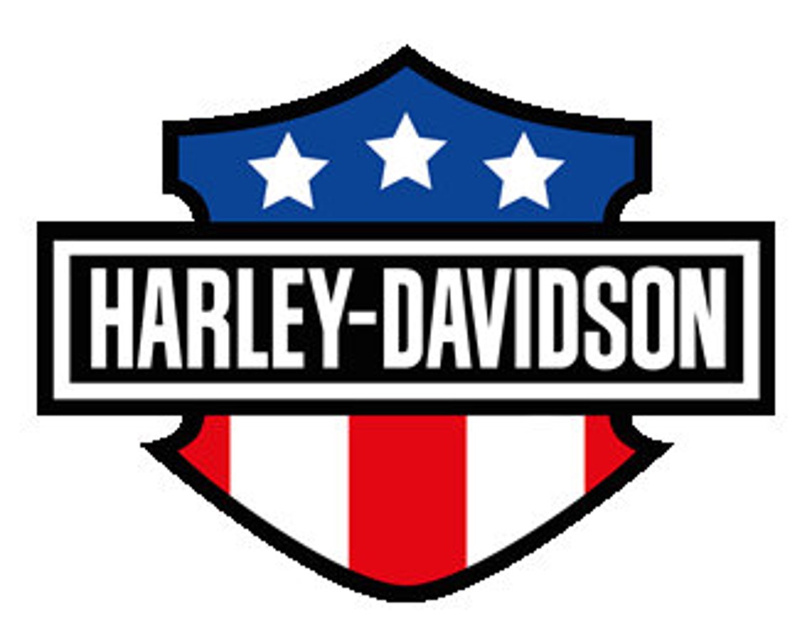 Harley Davidson Red White and Blue Vinyl Sticker 2.5in X 3in - Etsy