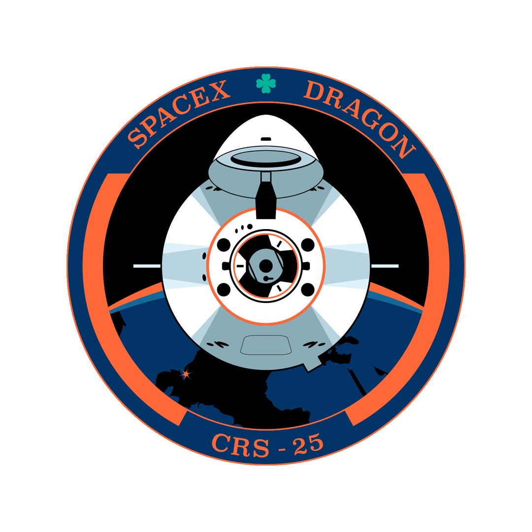 Spacex SPX-25 CRS-25 Commercial Resupply Services Mission Logo Vinyl Sticker - Etsy