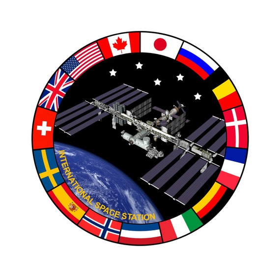ISS International Space Station Logo 3 Zoll - Etsy Schweiz