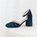 Royal Blue Celestial Bridal Sandals With Stars Embroidery, Wedding ...