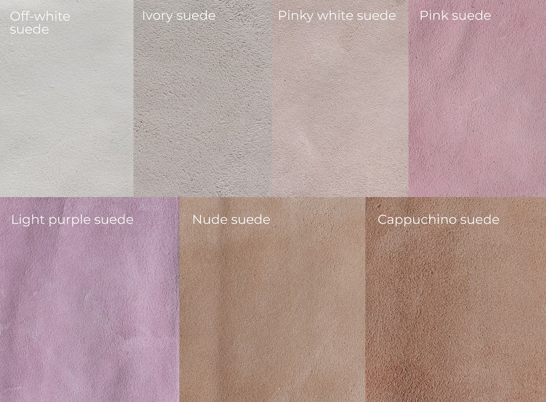 Swatches of Available Colors of Leather, Suede, Satin, Glitter and ...