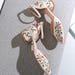 Ivory Bridal Sandals With Moth Embroidery, Handmade Floral Butterfly ...
