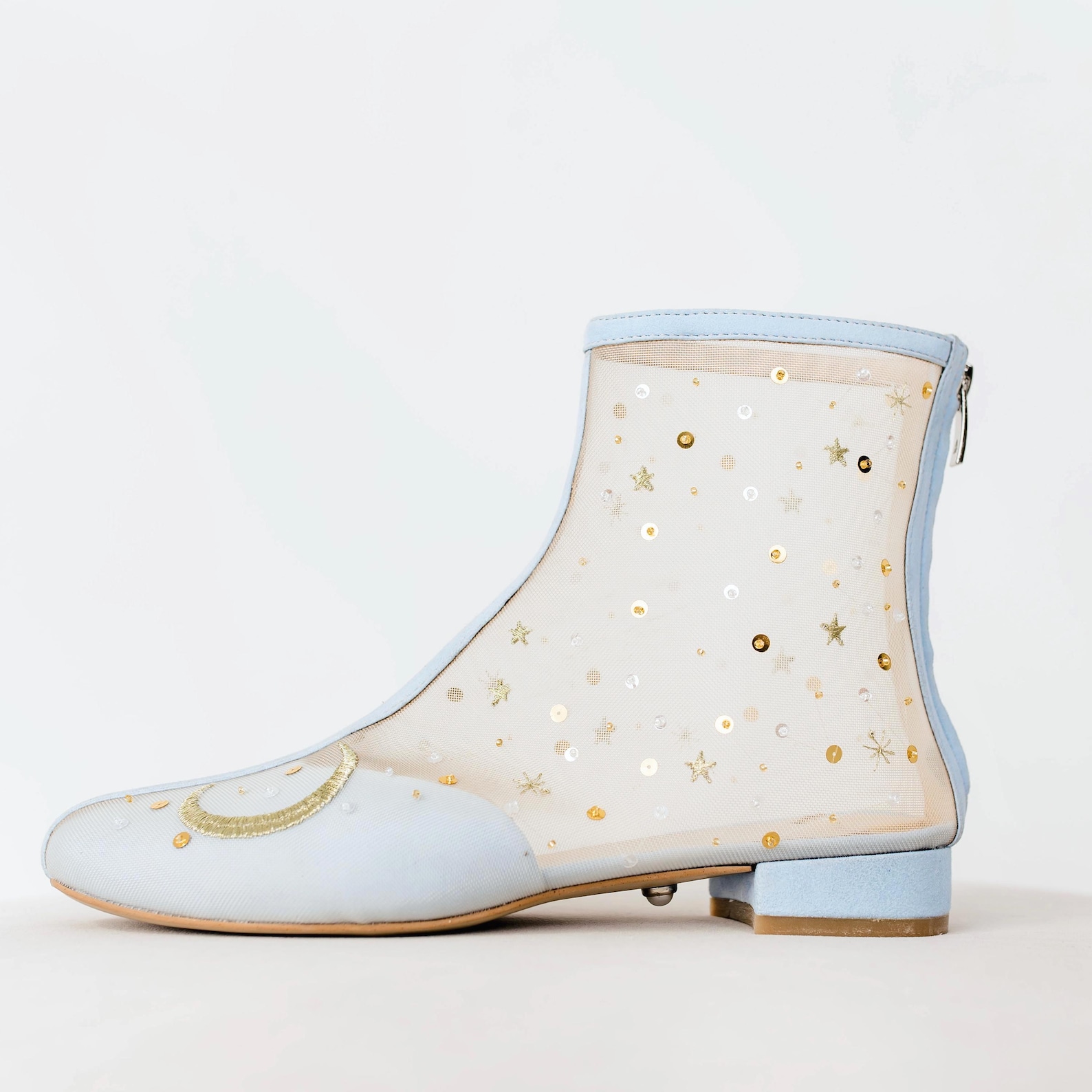 Wedding Ankle Boots With Celestial Embroidery Stars, Sun and Moon ...