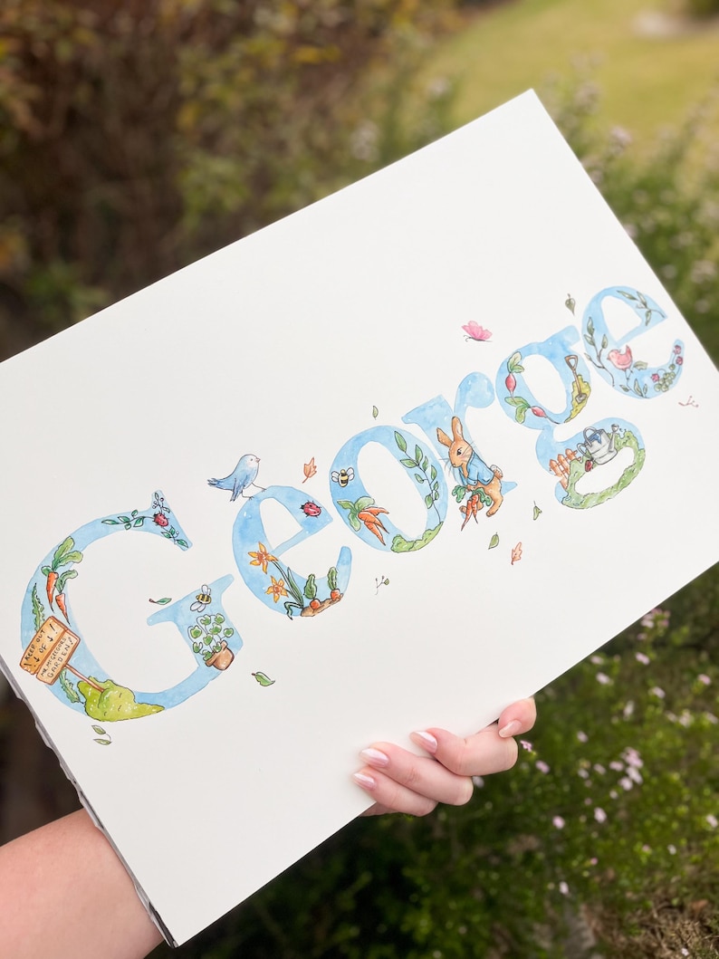 Luxury Watercolour Names - Etsy