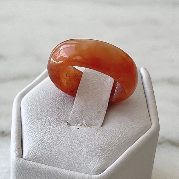 Red Jade Ring - Etsy