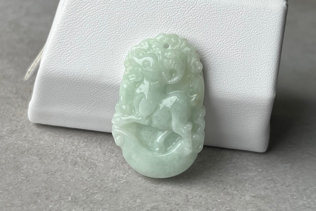 Jade Ram/goat Amulet Necklace • Natural Type A Translucent White ...