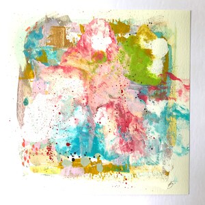 Dream State Original Abstract Painting on Watercolor Paper 8x8 Ready to ...