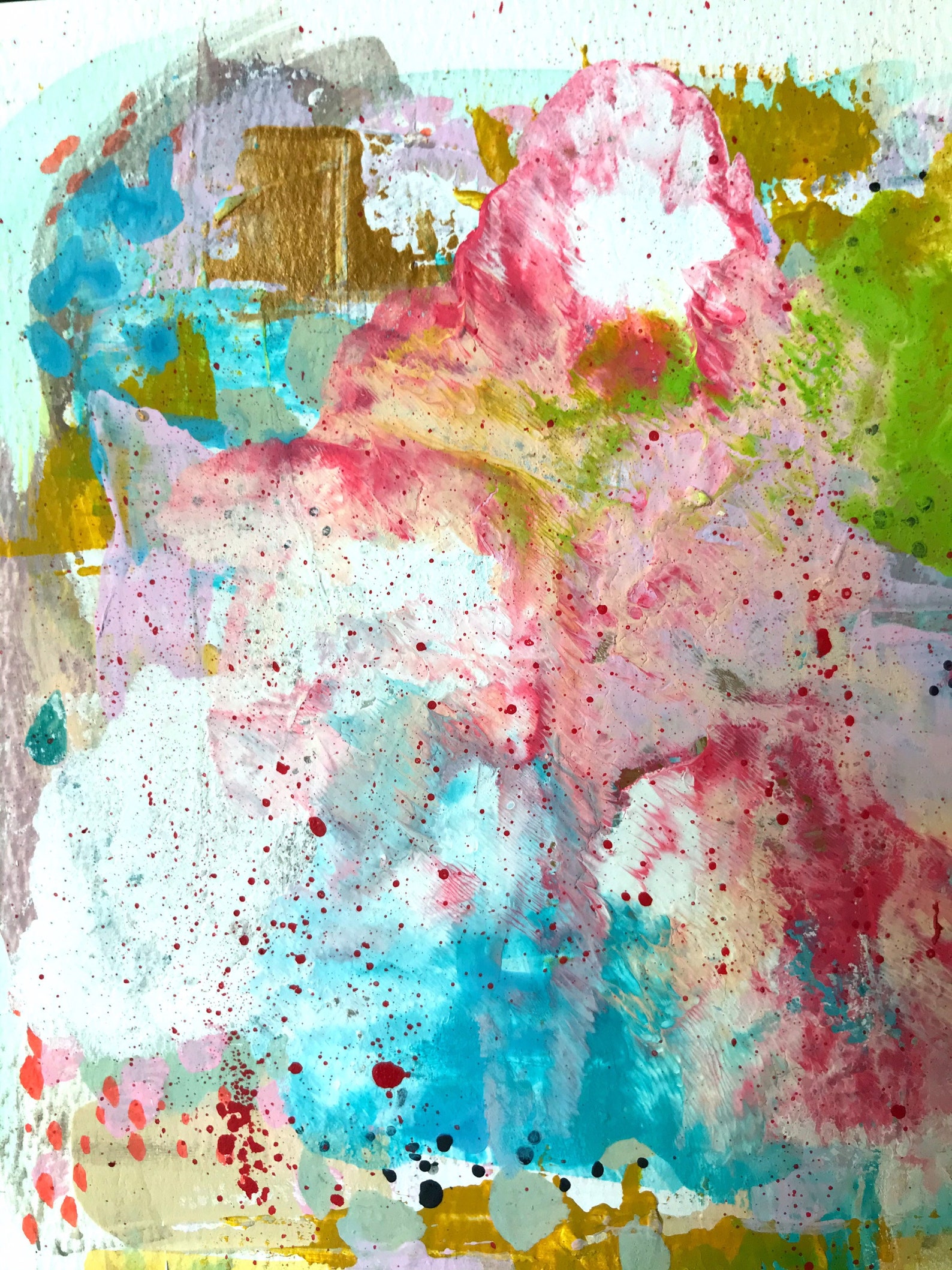 Dream State Original Abstract Painting on Watercolor Paper 8x8 Ready to ...