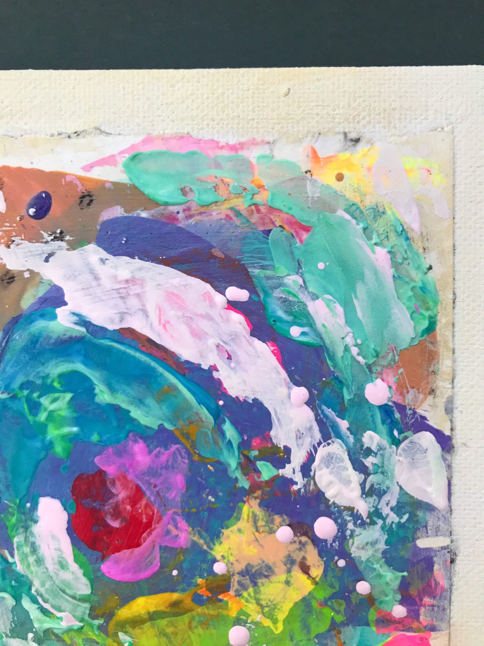 Hurricane Abstract Palette Painting mounted on Canvas Board 5 | Etsy