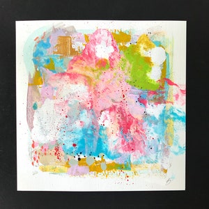 Dream State Original Abstract Painting on Watercolor Paper 8x8 Ready to ...