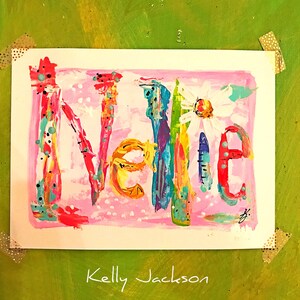 Gift Idea Custom Abstract Name Painting on Art Paper Made to Order ...
