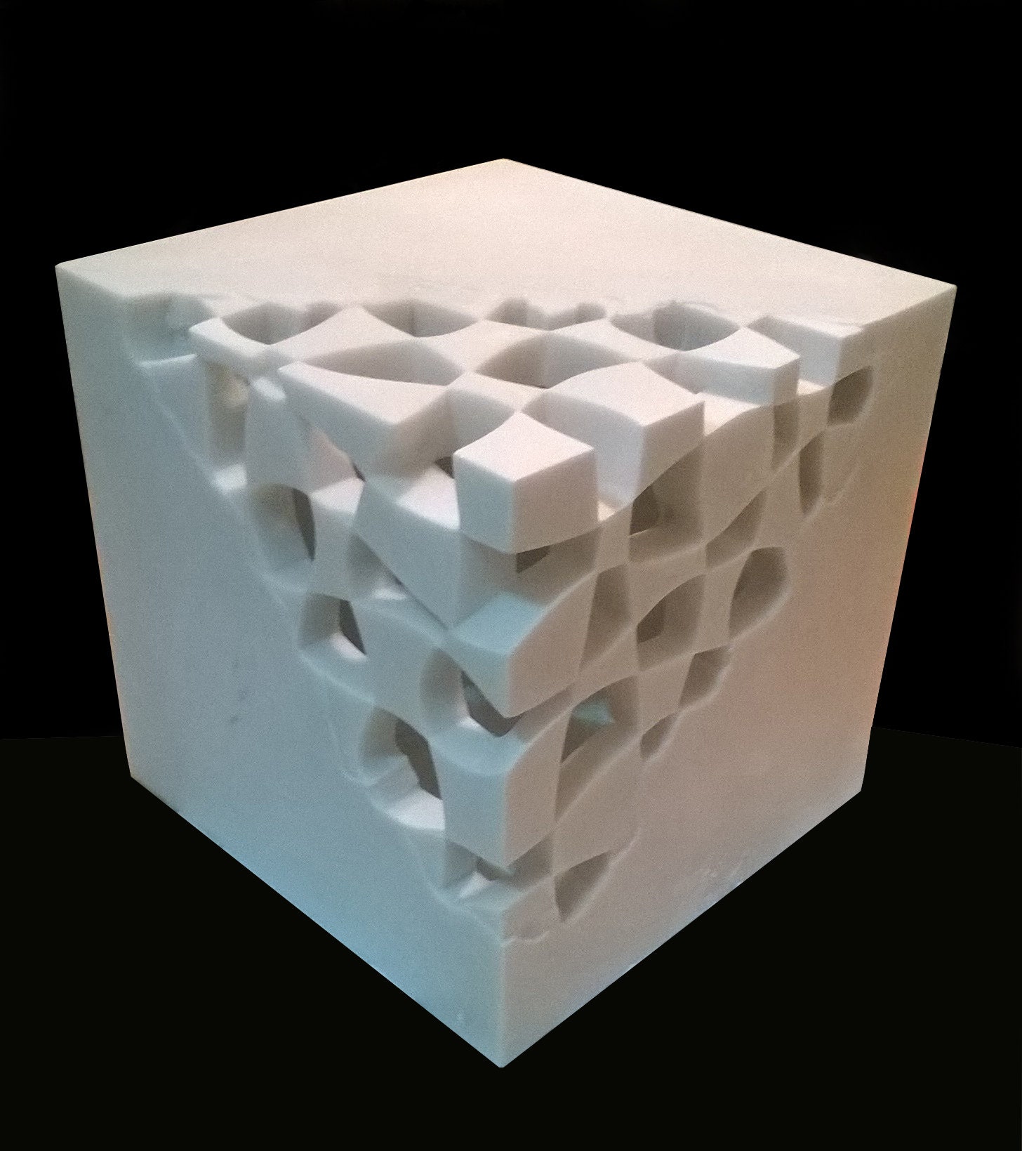 White Marble Cube Sculpture Created Out of Pure White Marble Magic Cube ...