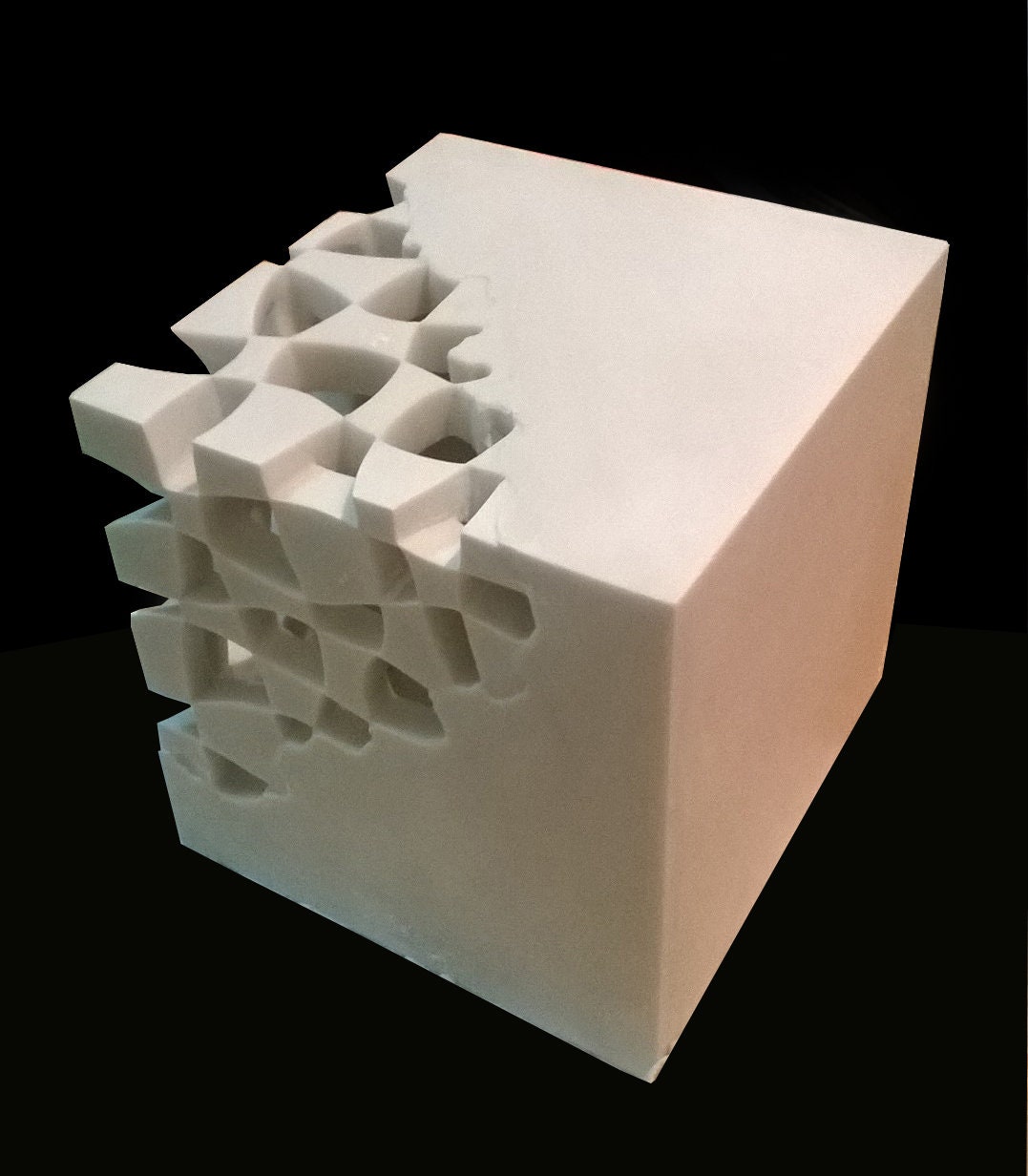 White Marble Cube Sculpture Created Out of Pure White Marble Magic Cube ...