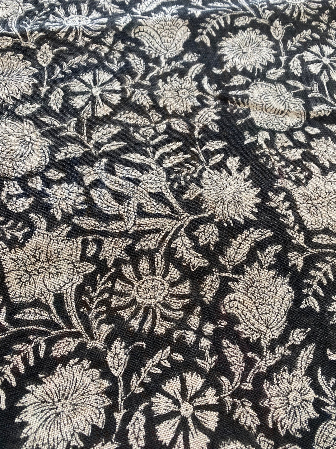 58" Inches Indian Hand Block Print Fabric, Indian Linen Fabric, Block ...