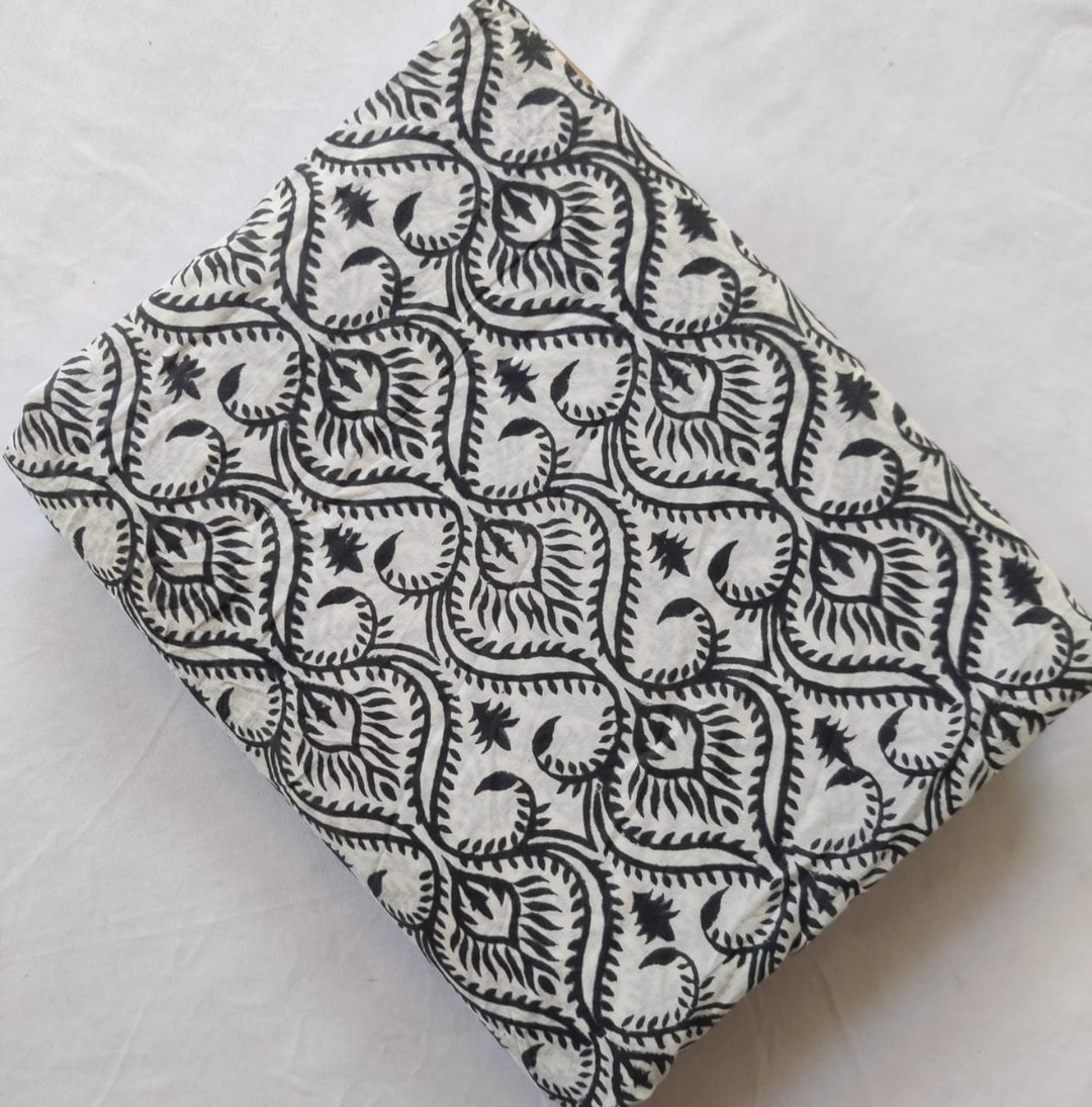 Indian Block Print, Indian Cotton, Hand Stamped Printing, by the Yard ...