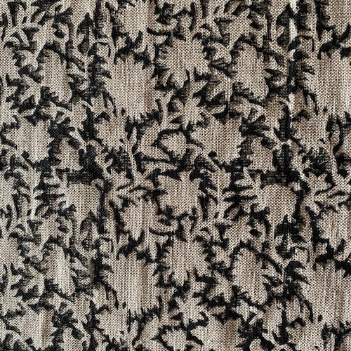 Block Print Handloom Linen Fabric Heavy Linen Fabric Browne - Etsy