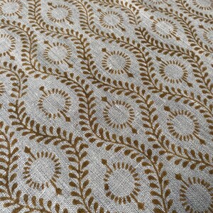 Sahara Motif Handloom Linen Fabric Linen Fabric Flower Mustrad Colour ...