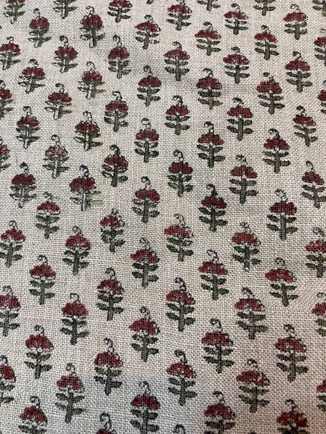 LONGG// Indian Hand Block Print Fabric, Indian Linen Fabric, Block ...