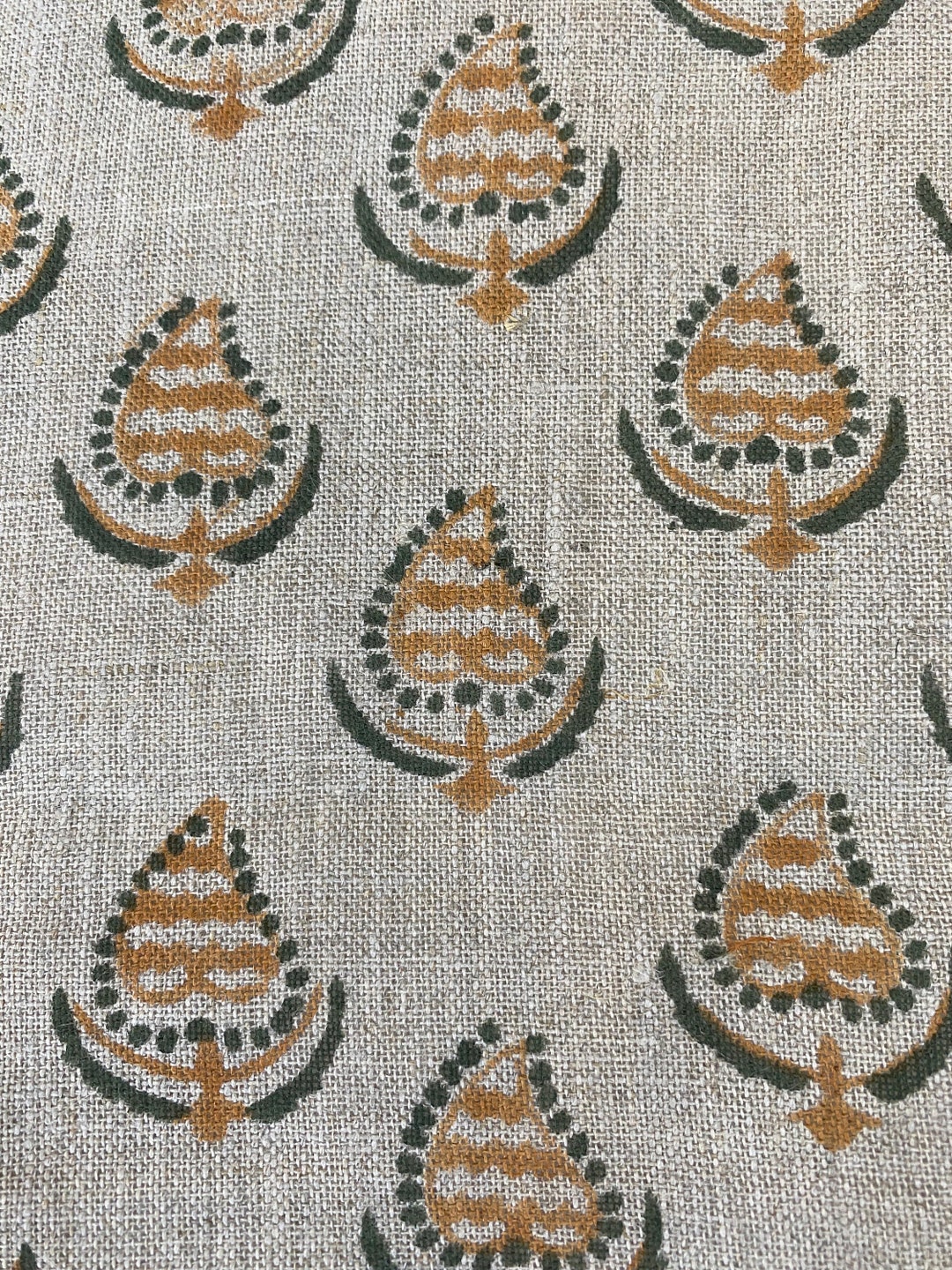 KAROUTT || Indian Hand Block Print Fabric, Indian Linen Fabric, Block ...