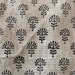Handloom Linen, Block Print Thick Linen Fabric Brown Floral Block Print ...