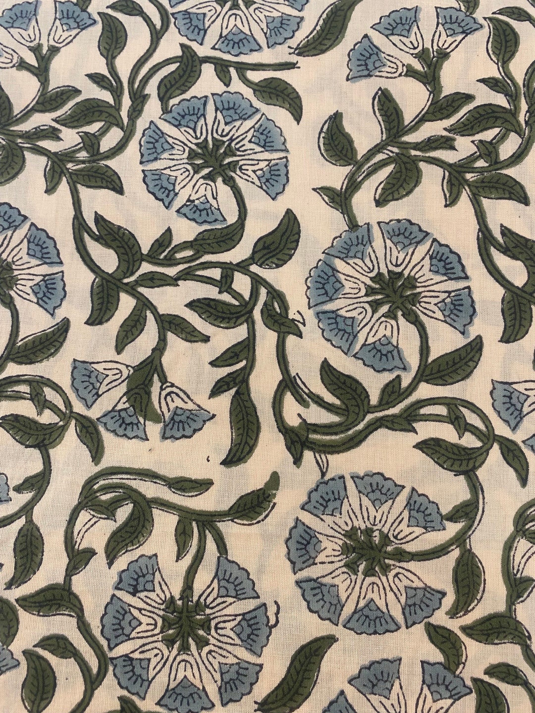 Hand Block Print, Floral Print, Soft Cotton Fabric, Fabric Modern ...
