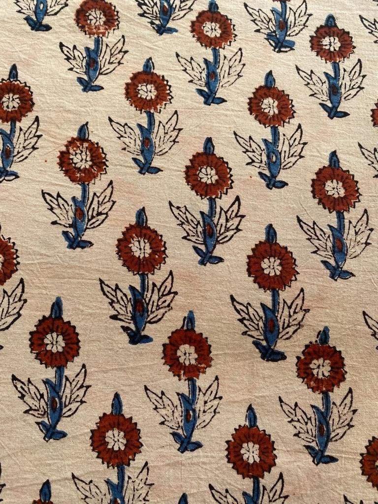 Indian Block Print, Indian Cotton, Hand Stamped Printing, by the Yard ...