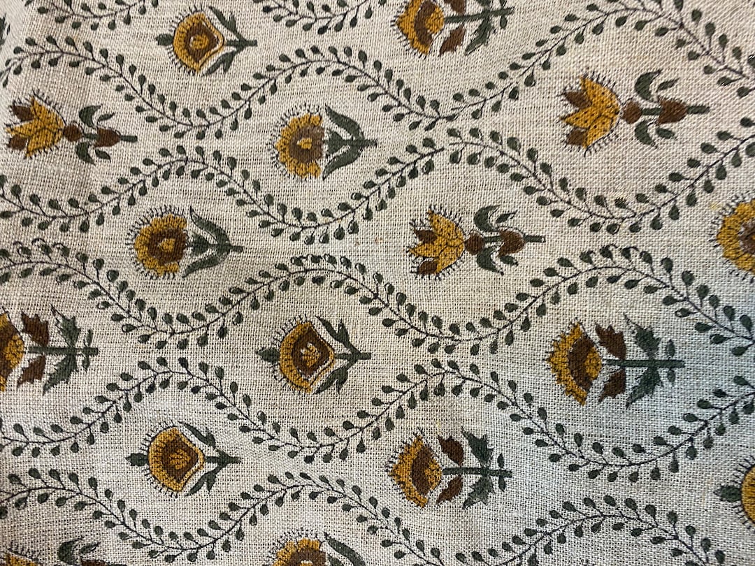 58 Inches Indian Hand Block Print Fabric, Indian Linen Fabric, Block ...