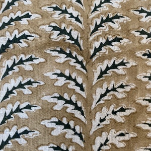 58" Inches Hand Block Printed Linen Fabric , Home Decor Best Linen ...